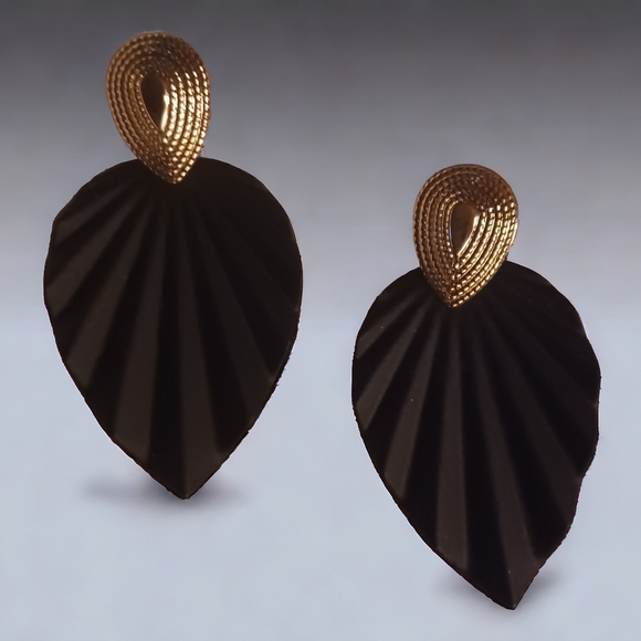 Jewelry | Vintage Style Crinkle Metal Earrings | Poshmark